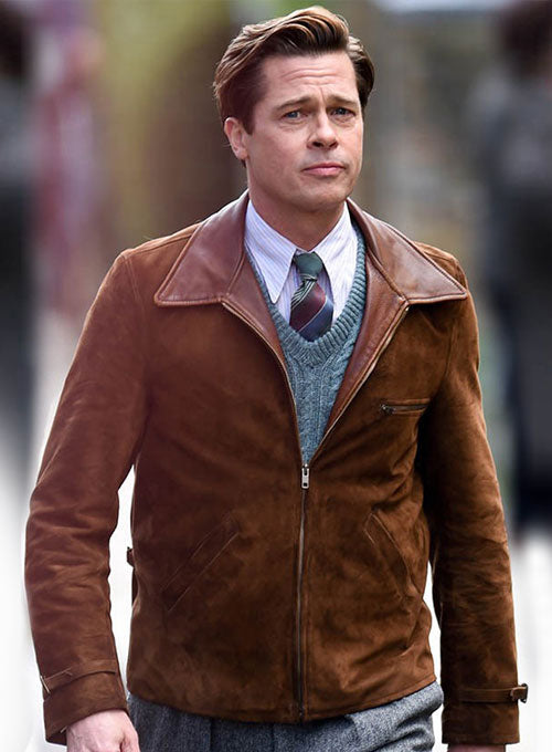 Brad Pitt Allied Leather Jacket – LeatherCult