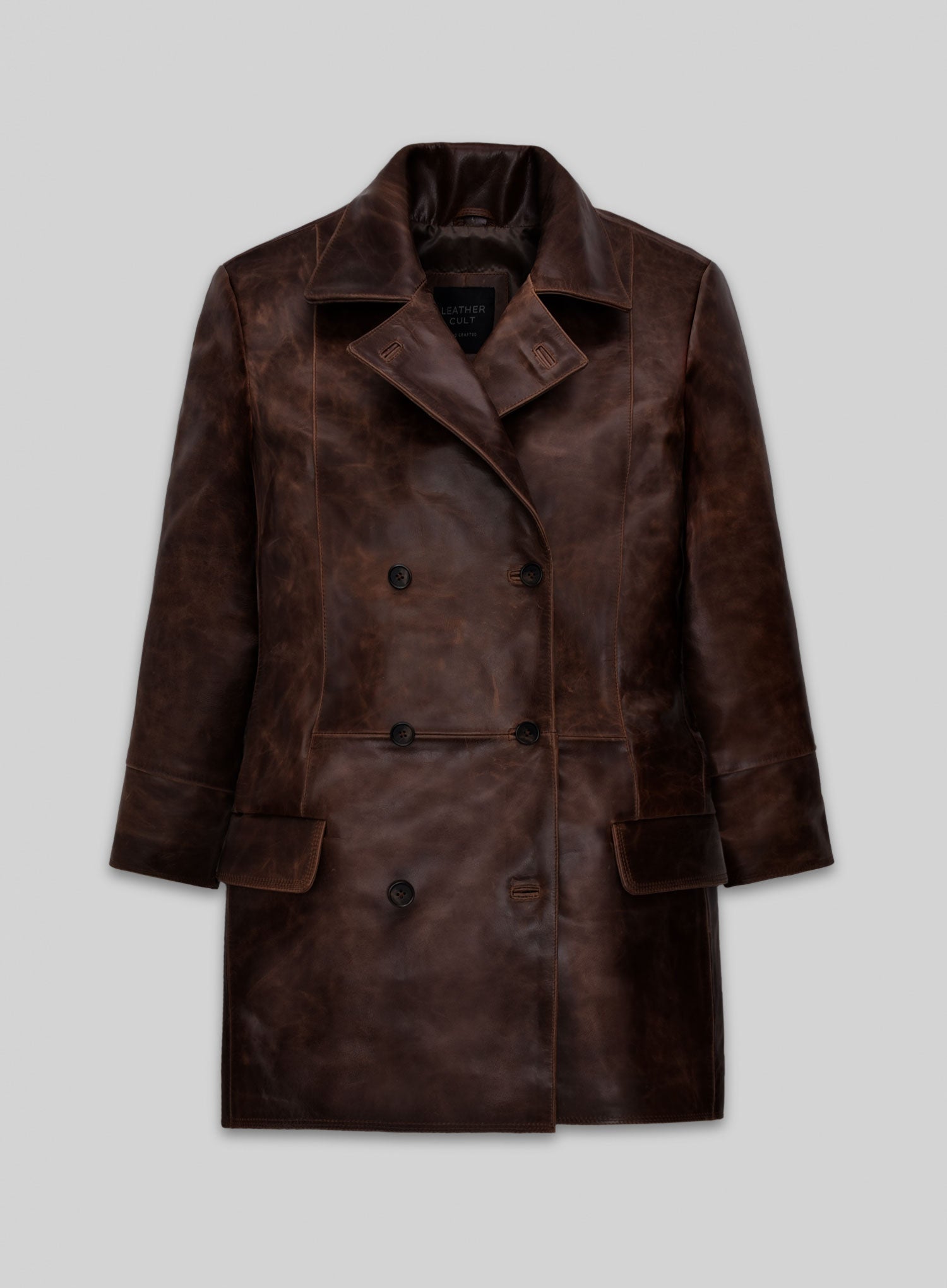 Thick Dark Espresso Dakota Johnson Madame Web Leather Trench Coat ...