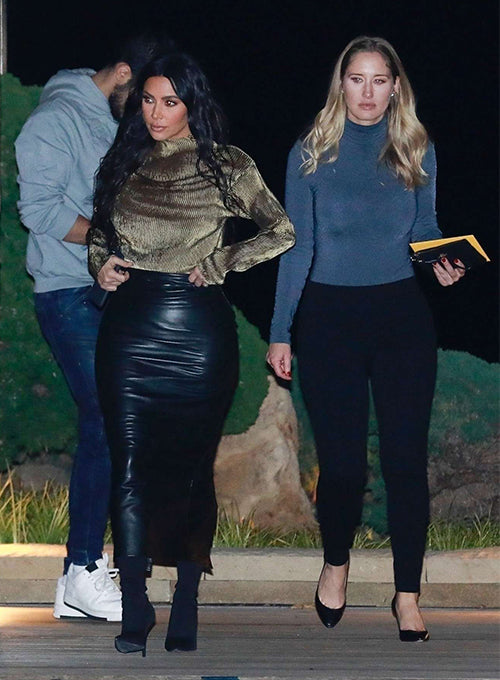 Kim Kardashian Leather Skirt – LeatherCult