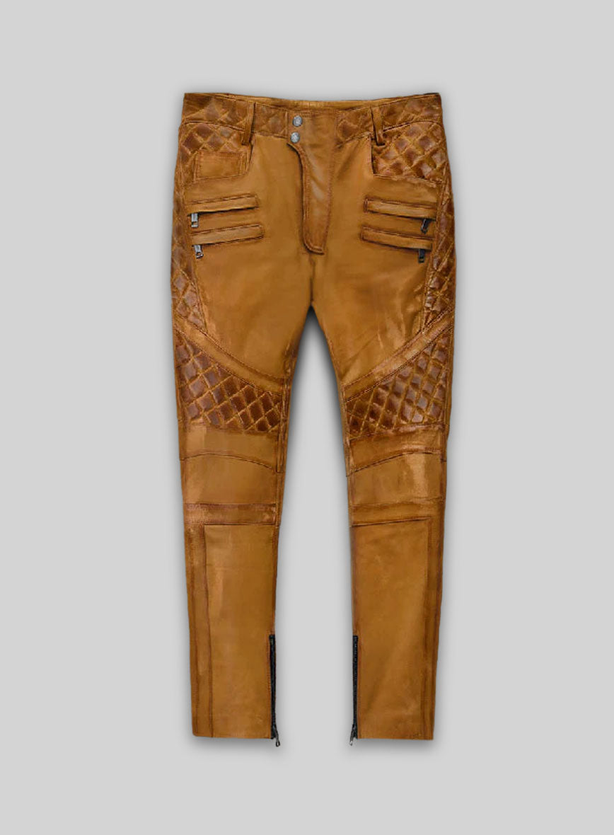 Outlaw Burnt Mustard Leather Pants – LeatherCult