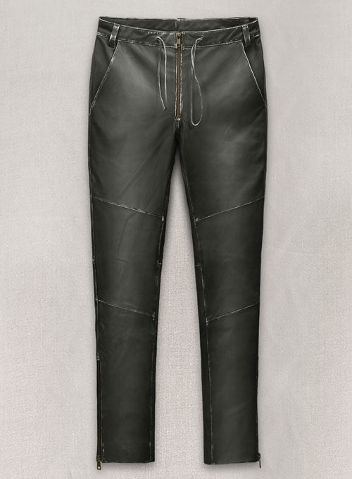 Rubbed Charcoal Ricky Martin Leather Pants – LeatherCult