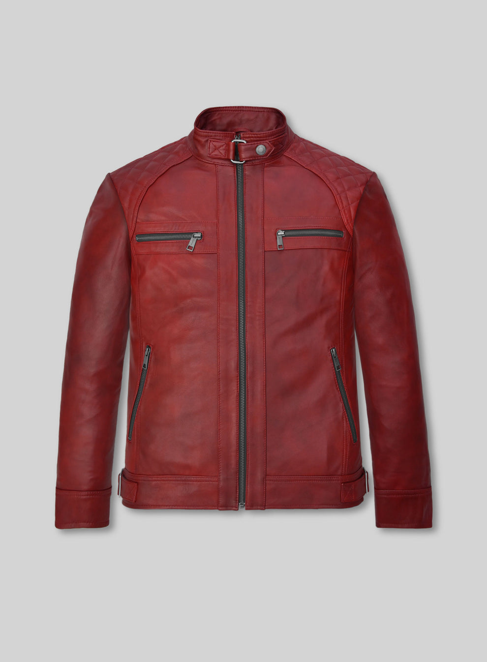 Spanish Red Leather Jacket # 653 – LeatherCult