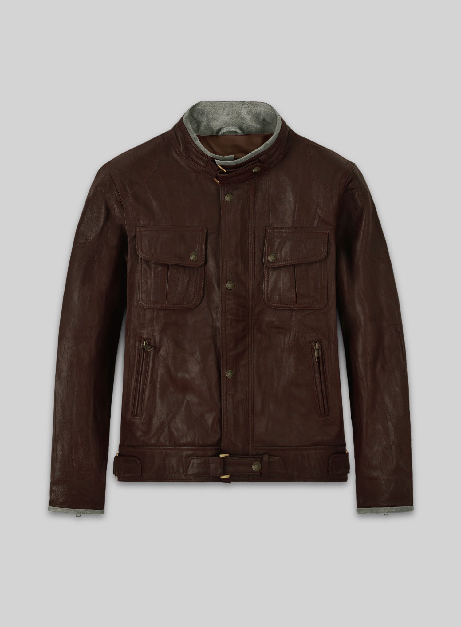Wrinkled Brown Gerard Butler Leather Jacket #1 – LeatherCult